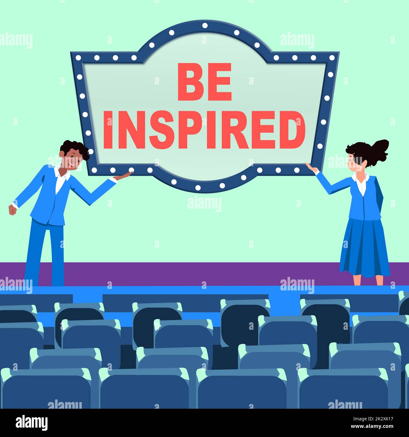Text showing inspiration Be Inspired. Business idea extraordinary ...