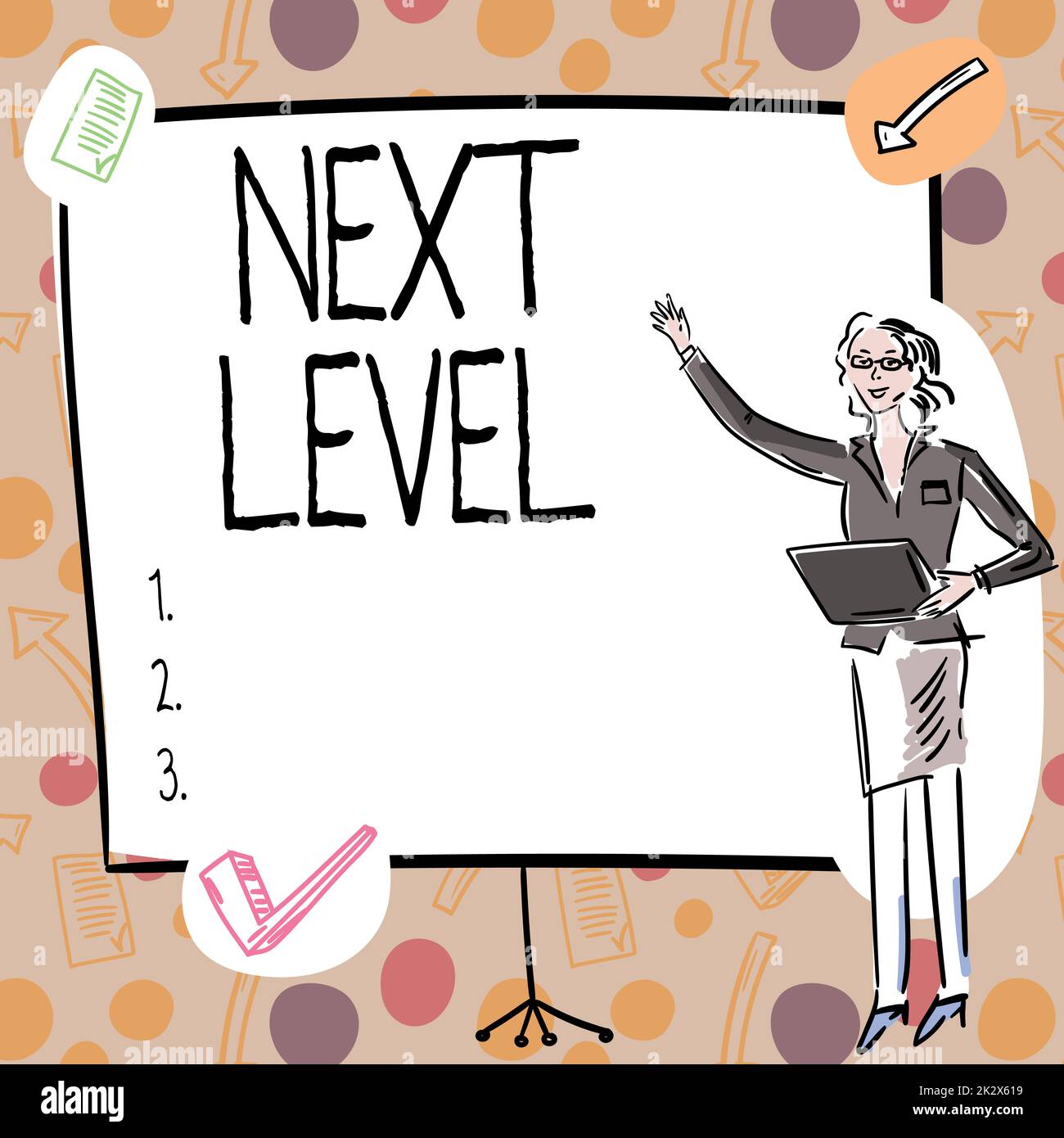 Text caption presenting Next Level. Word Written on having more than ...