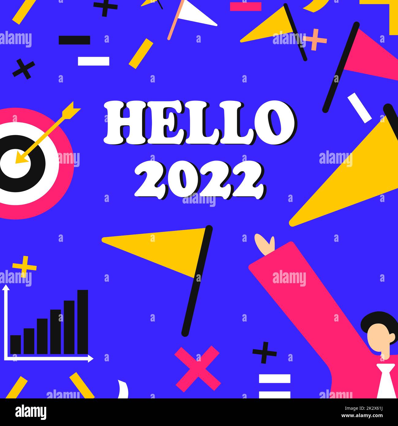 Conceptual display Hello 2022. Word for Hoping for a greatness to ... Conceptual display Hello 2022. Word for Hoping for a greatness to ...