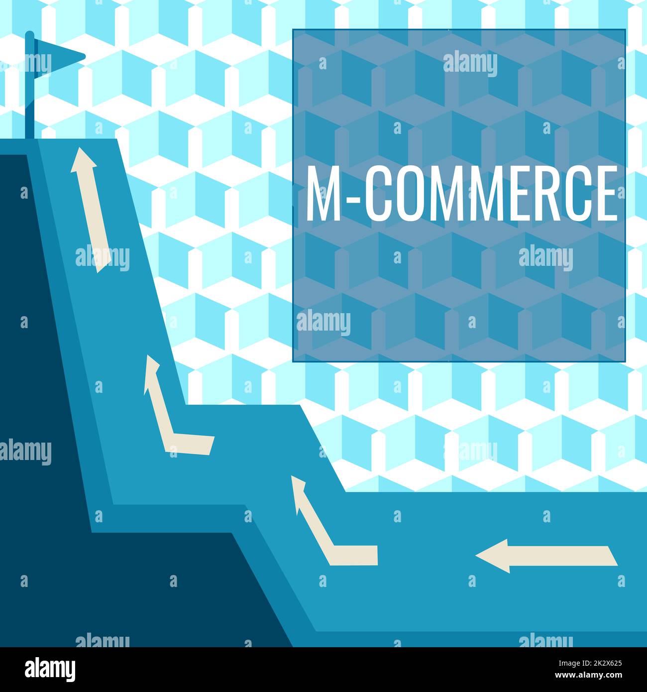 Text sign showing M Commerce. Word Written on commercial transactions ...