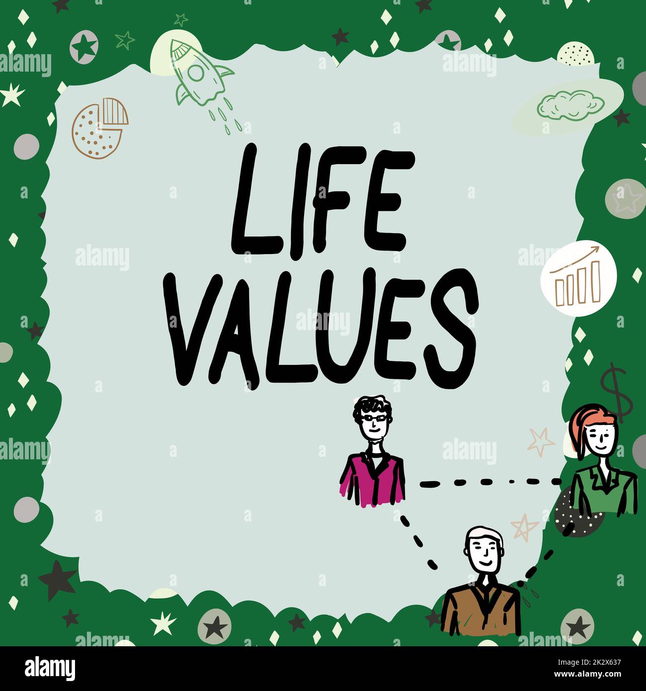 Text showing inspiration Life Values. Internet Concept things that you ...