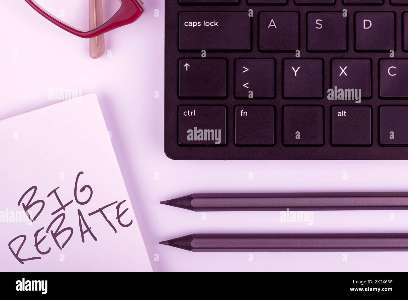 Inspiration showing sign Big Rebate. Business overview Huge rewards ...