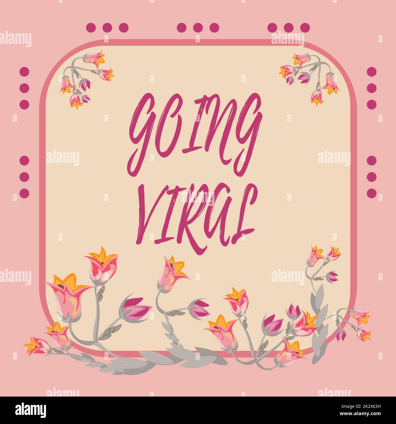 Hand writing sign Going Viral. Concept meaning image video or link that ...