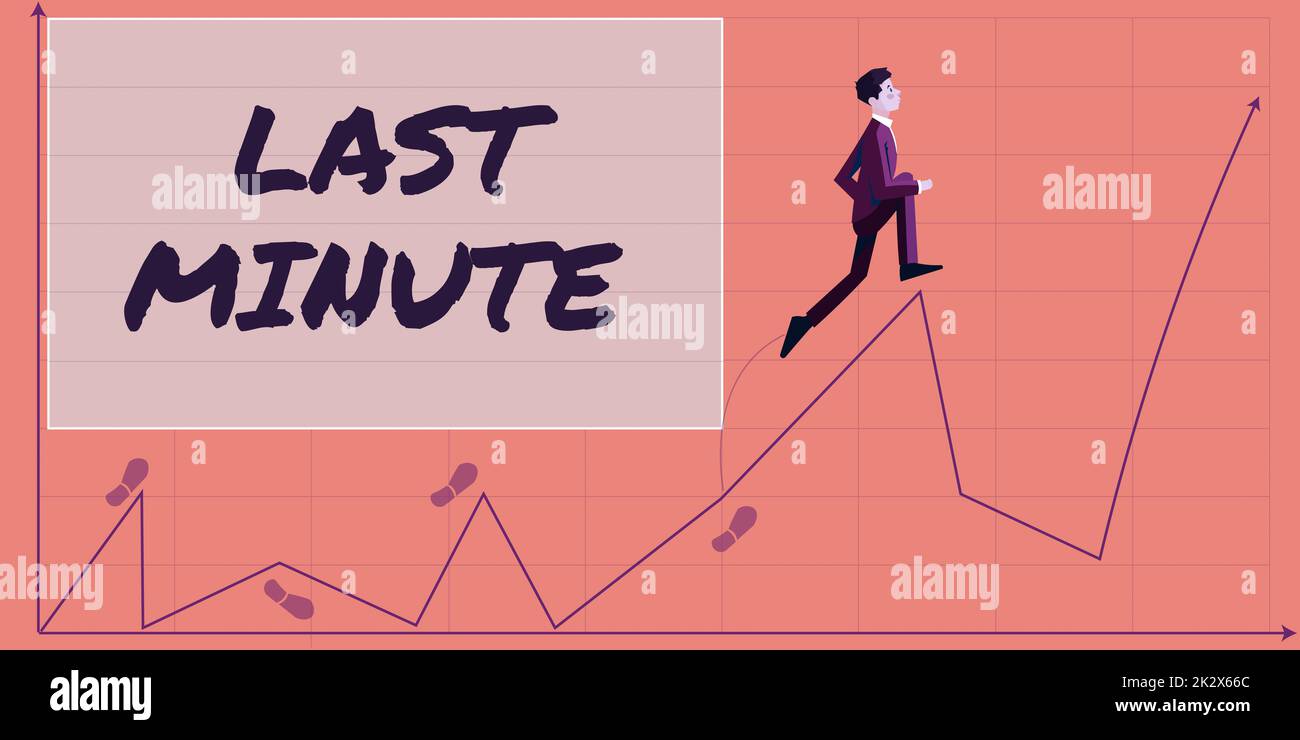 Conceptual display Last Minute. Concept meaning done or occurring at ...