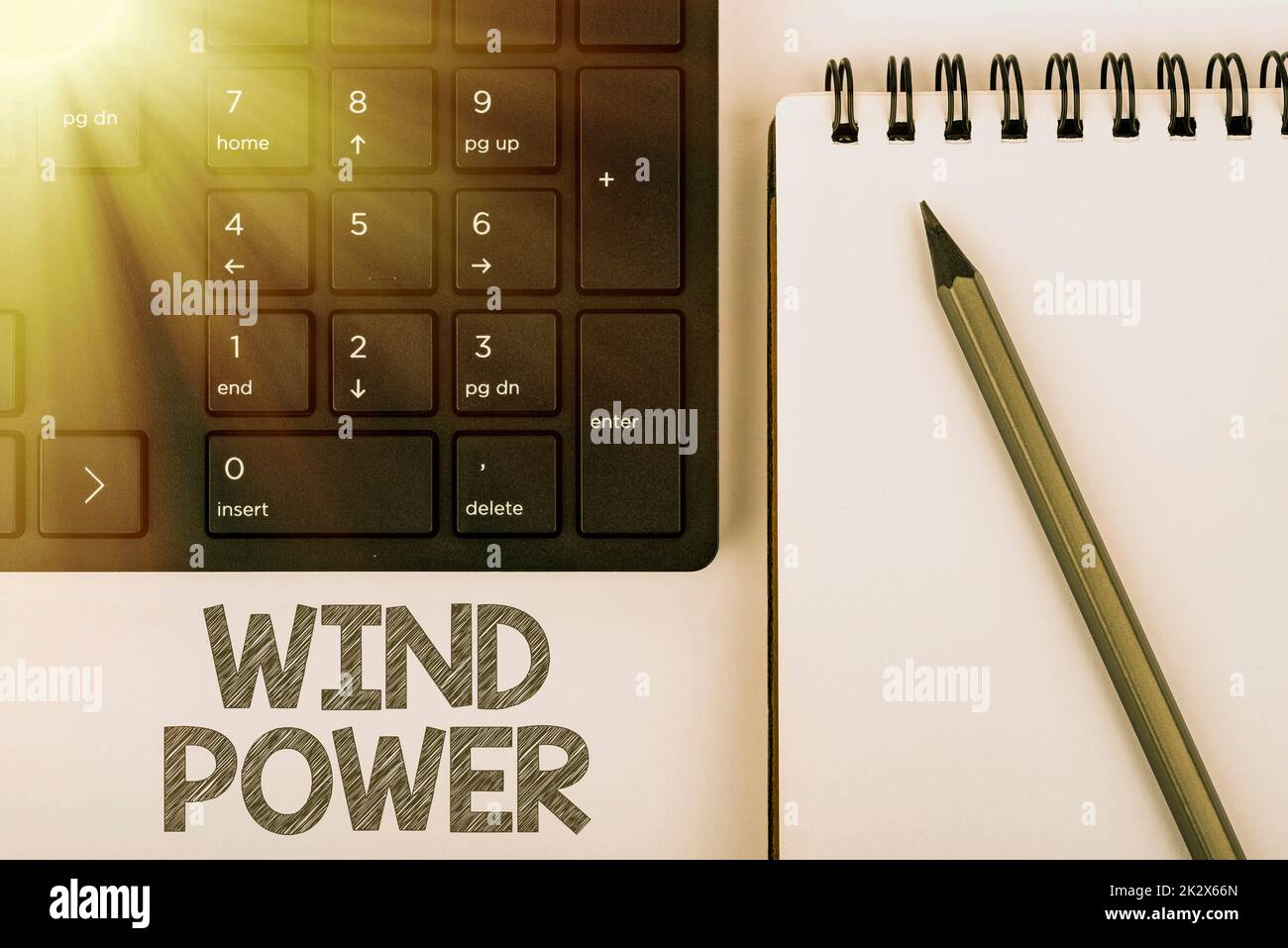 Conceptual display Wind Power. Business idea use of air flowto provide ...