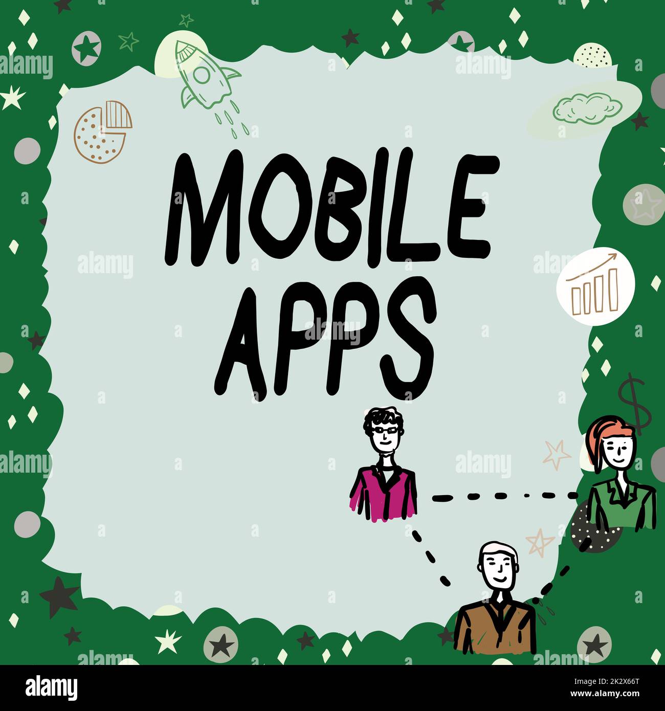 Conceptual Display Mobile Apps Internet Concept Small Programs Are