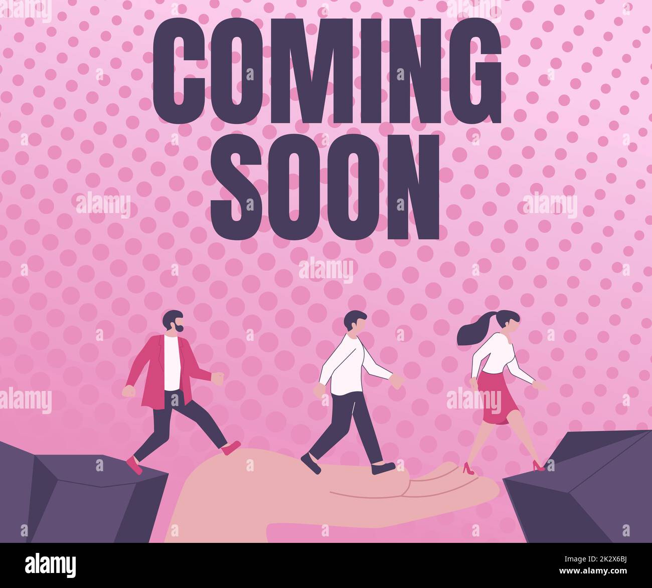 Sign displaying Coming Soon. Word for something is going to happen in ...