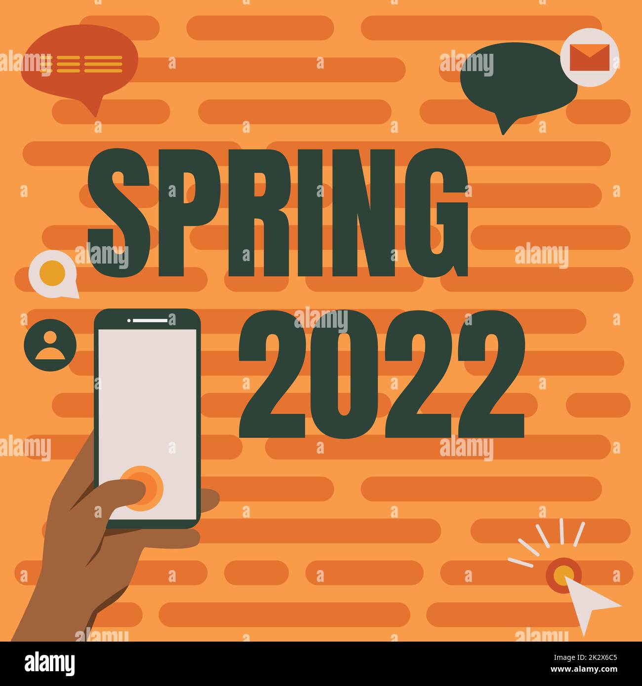 Text caption presenting Spring 2022. Word for time of year where ... Text caption presenting Spring 2022. Word for time of year where ...