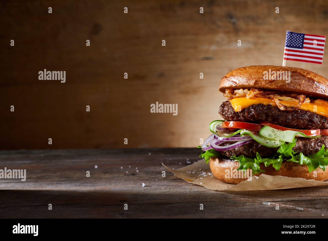 Tasty burger flag usa hi-res stock photography and images - Alamy