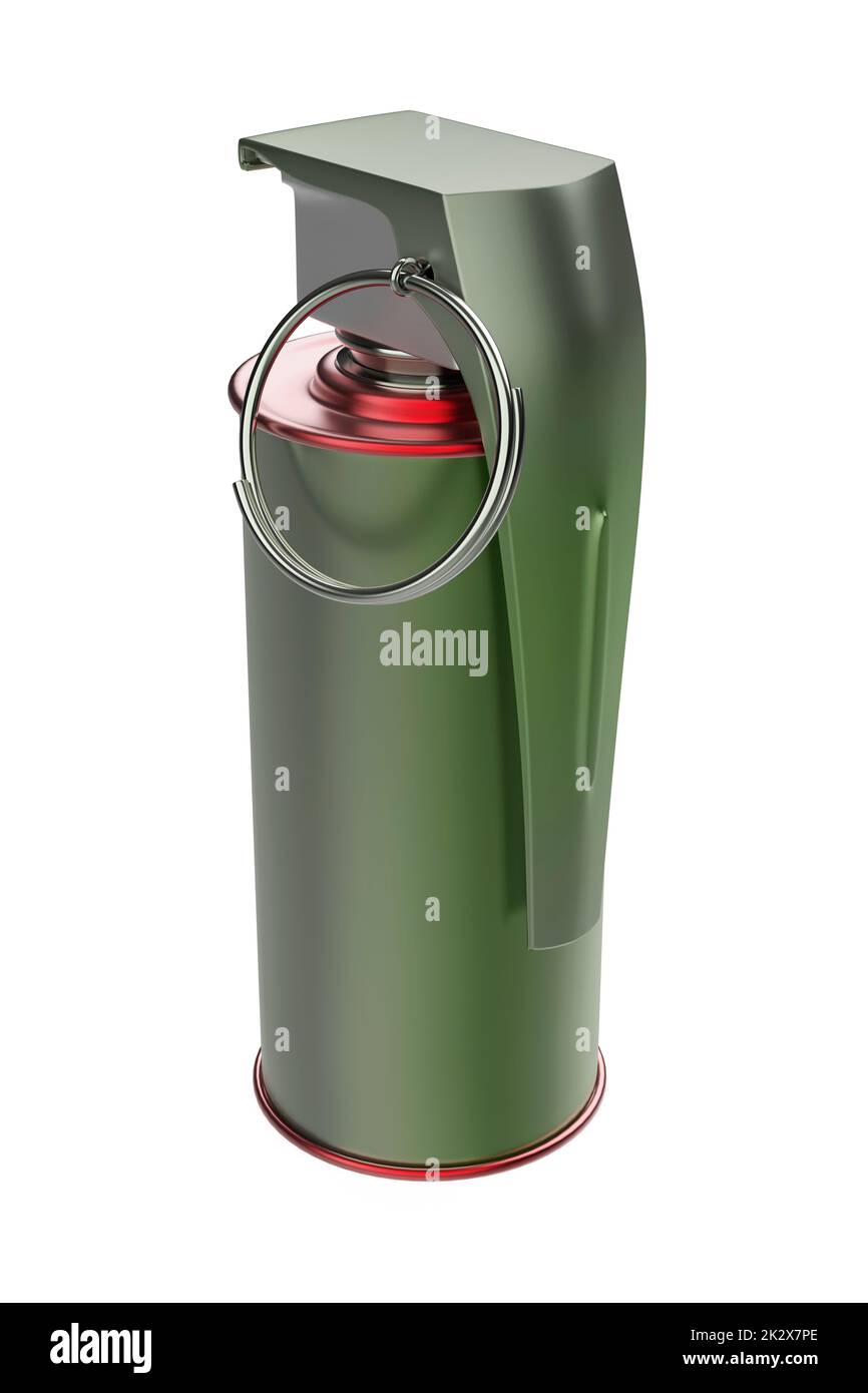 Green smoke grenade Stock Photo - Alamy