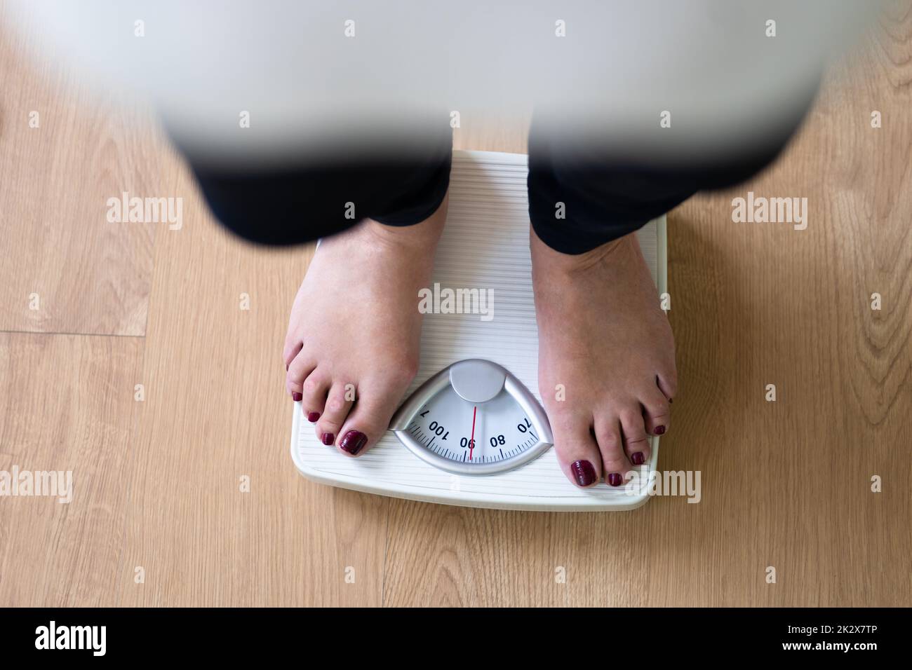 Person Standing On Weighing Scale Stock Photo - Alamy