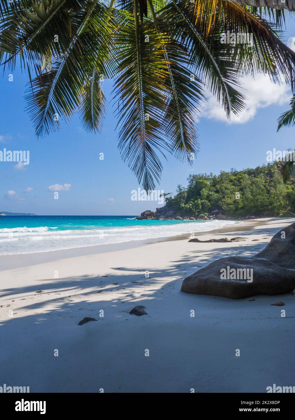 Seychelles , Praslin - Beach of the Anse Goeorgette Stock Photo - Alamy