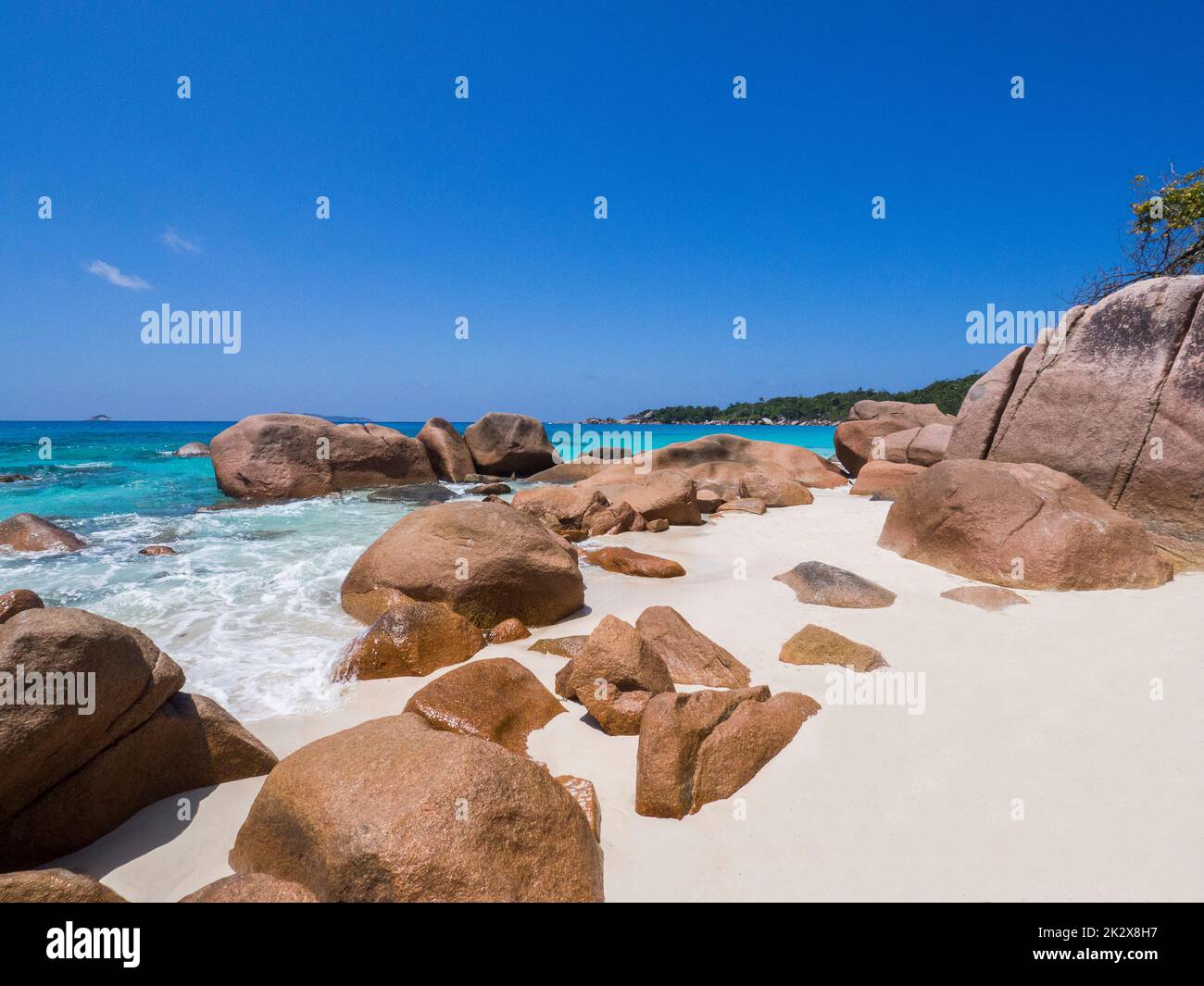 Seychellen, Praslin - Anse Lazlo Stock Photo - Alamy