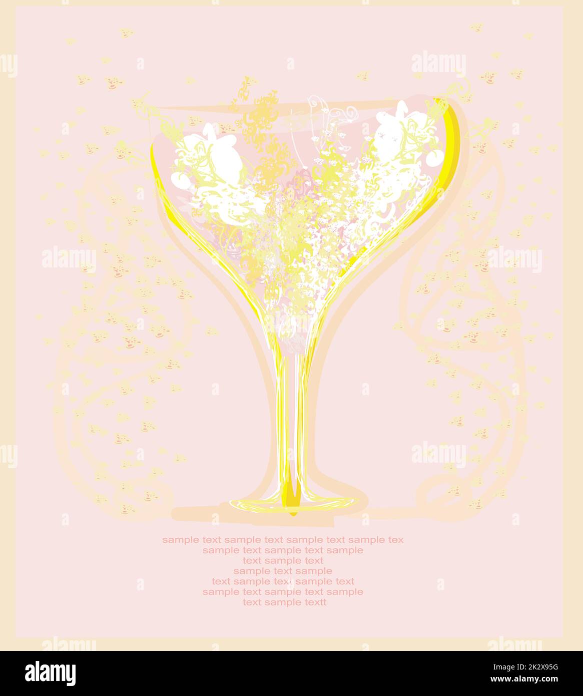 invitation to cocktail party menu or bar card space for text Stock ...