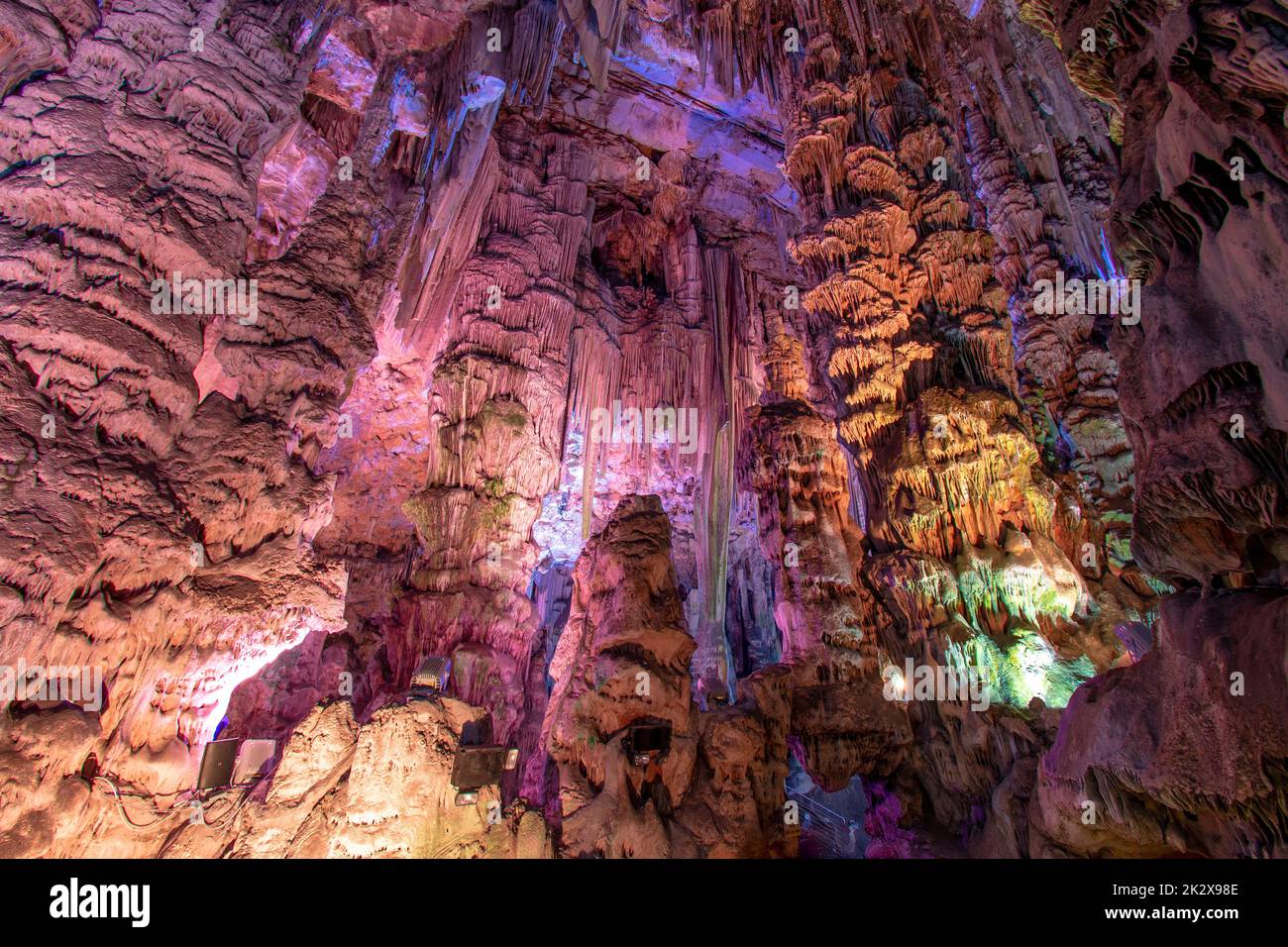 The Rock of Gibraltar with st. michaels cave Stock Photo - Alamy