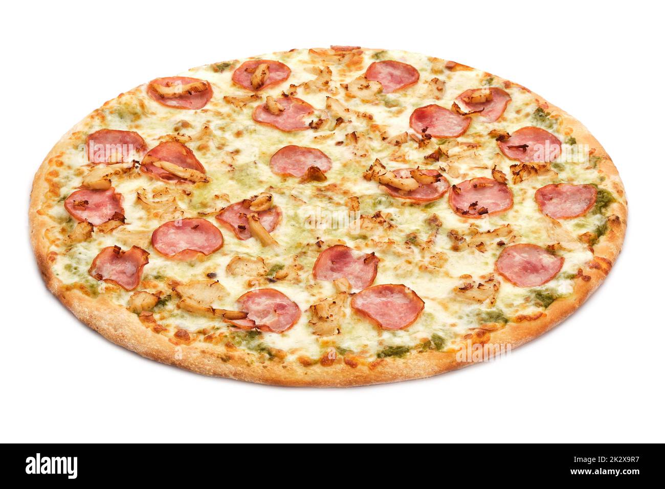 Fresh italian classic original pizza isolated on white background Stock ...