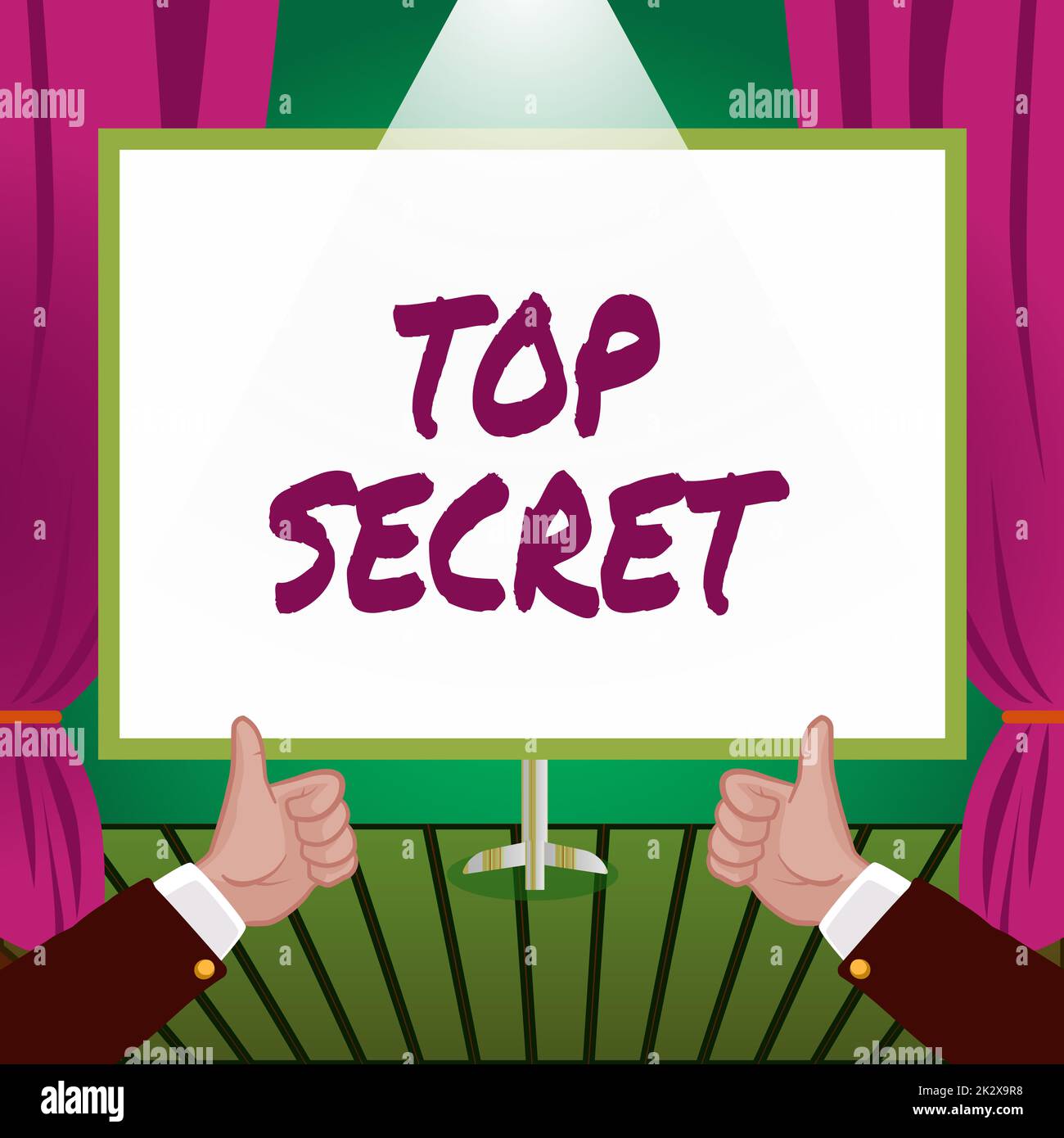 Hand writing sign Top Secret. Concept meaning telling someone important ...