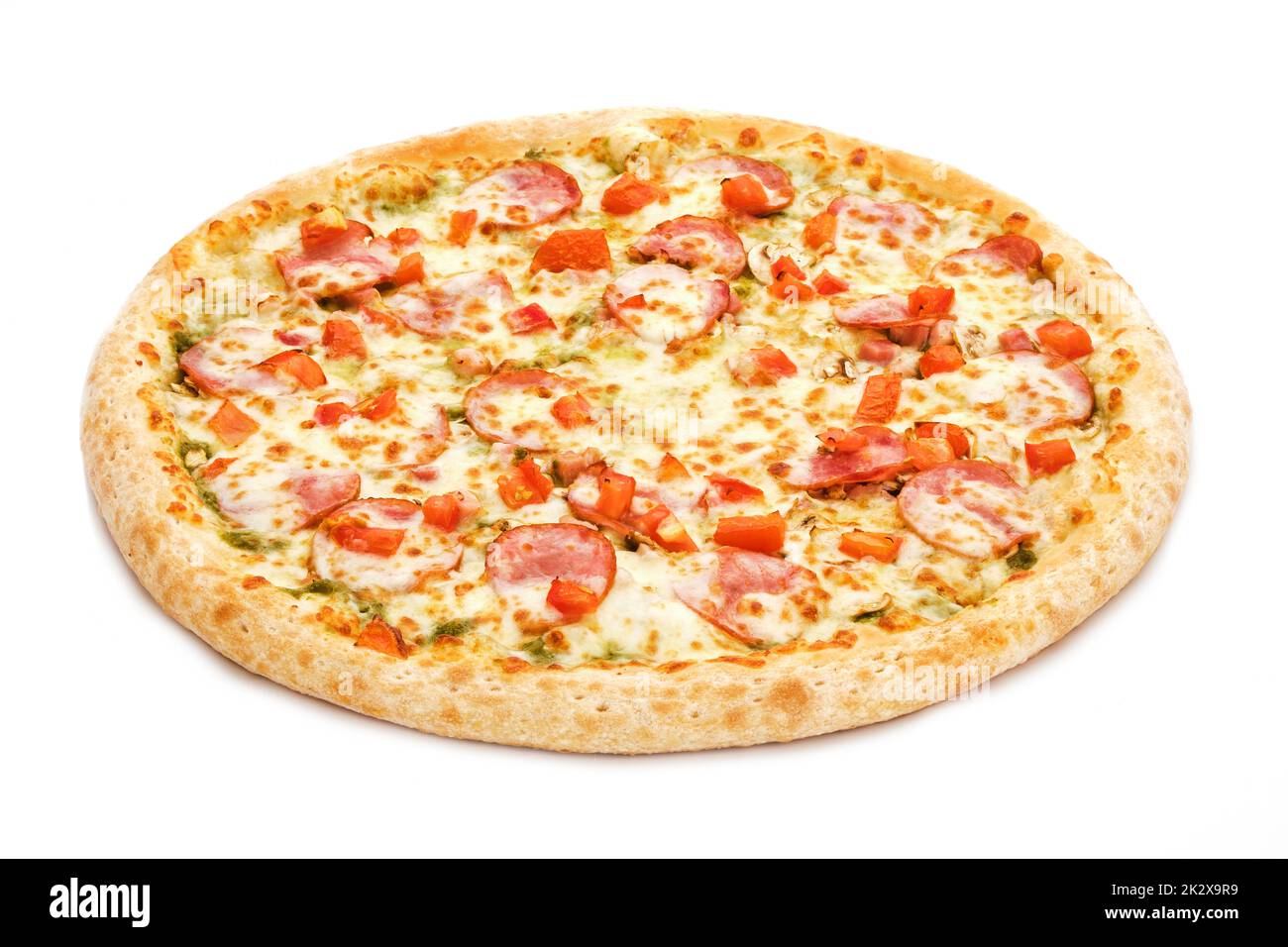 Fresh italian classic original pizza isolated on white background Stock ...