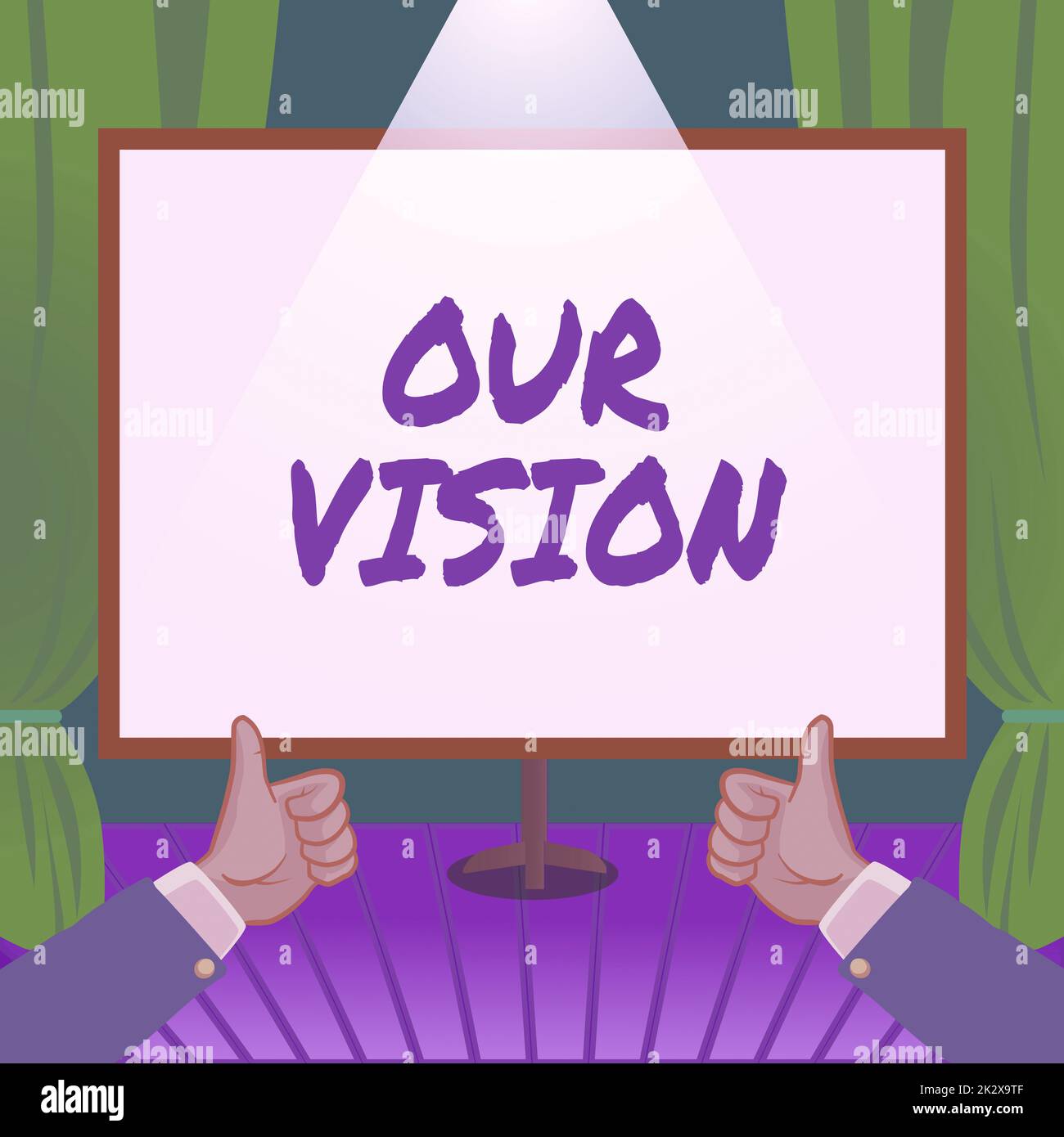 Inspiration showing sign Our Vision. Word for plan for next five to ten ...