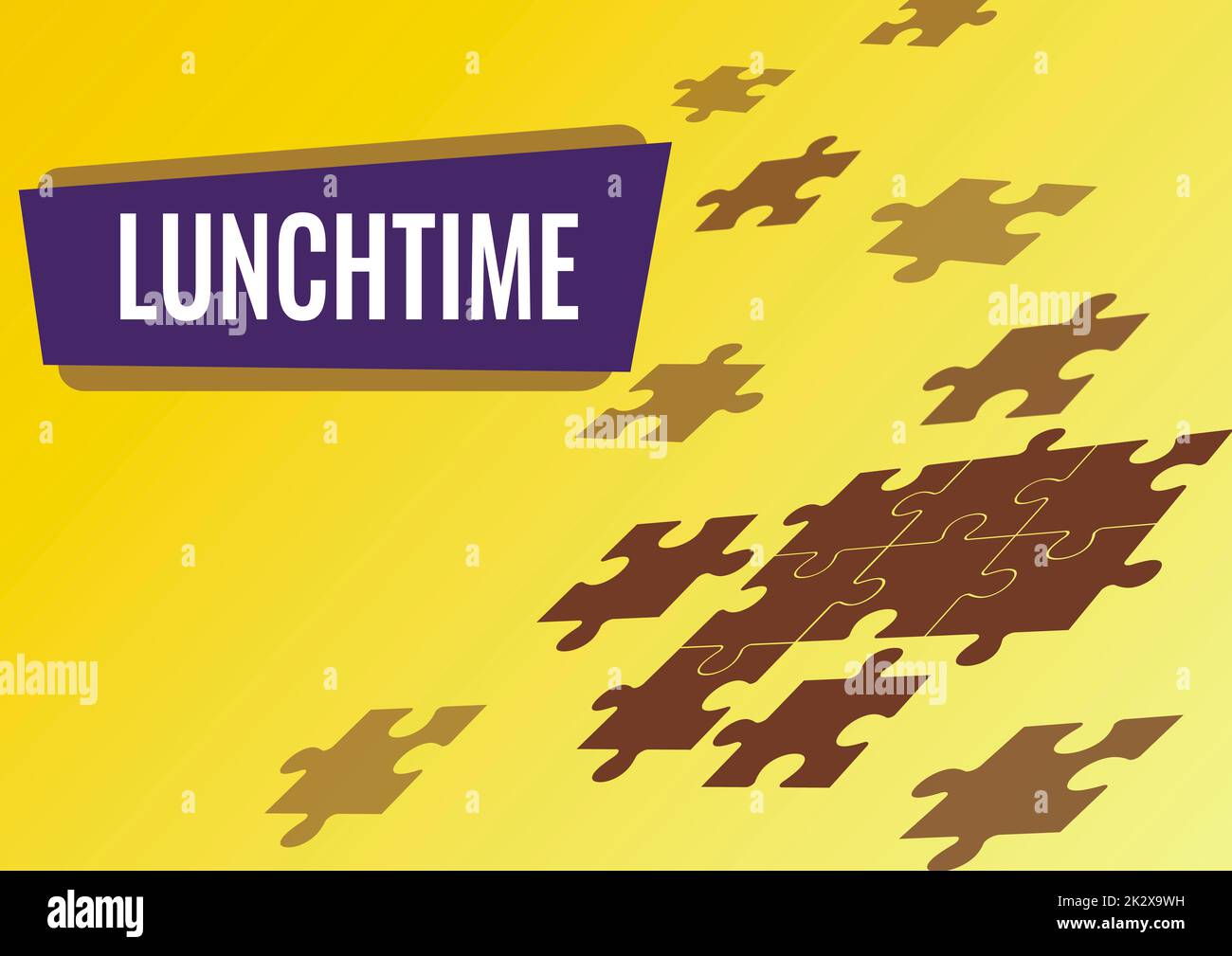 Sign displaying Lunchtime. Business idea Meal in the middle of the day ...