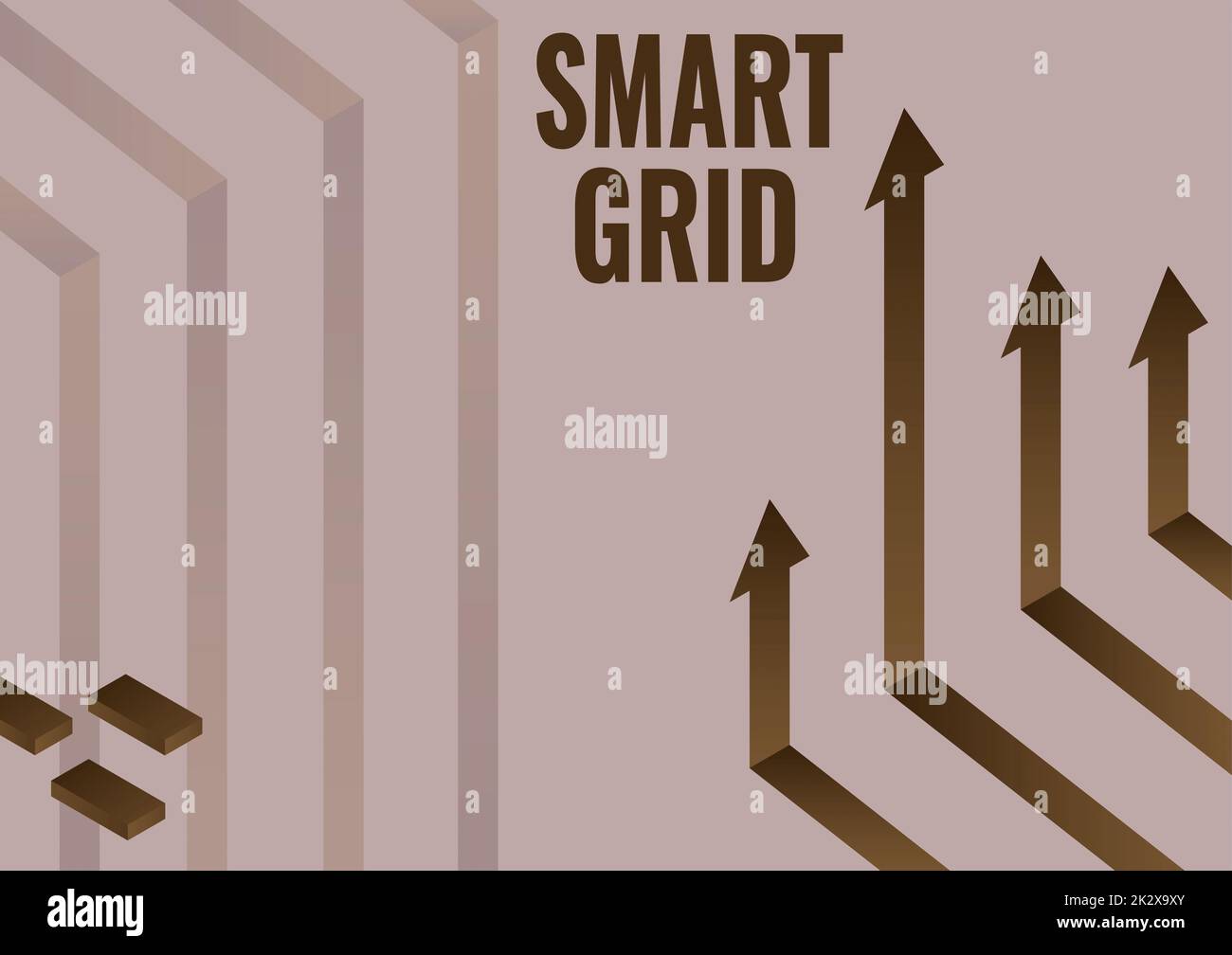 Text showing inspiration Smart Grid. Business idea includes of ...