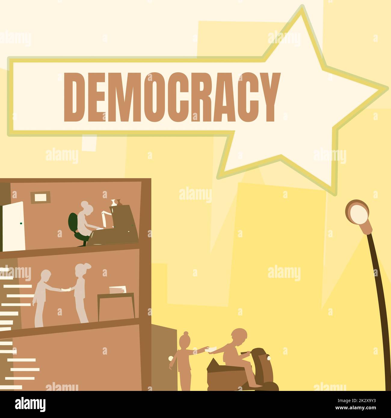 Conceptual caption Democracy. Internet Concept freedom of the showing ...