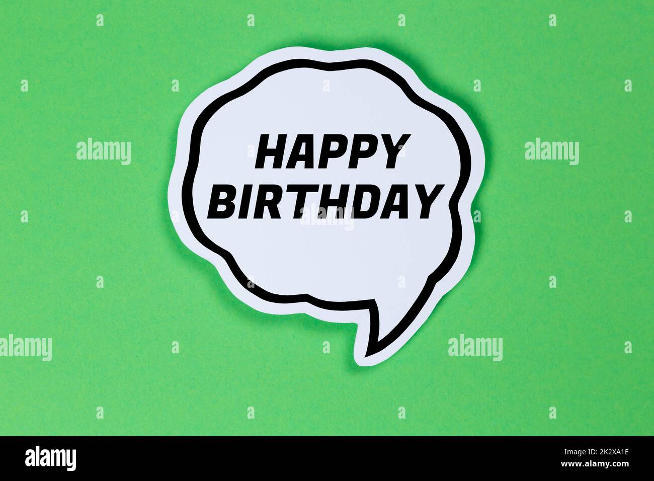 Happy Birthday speech bubble communication concept talking saying Stock ...