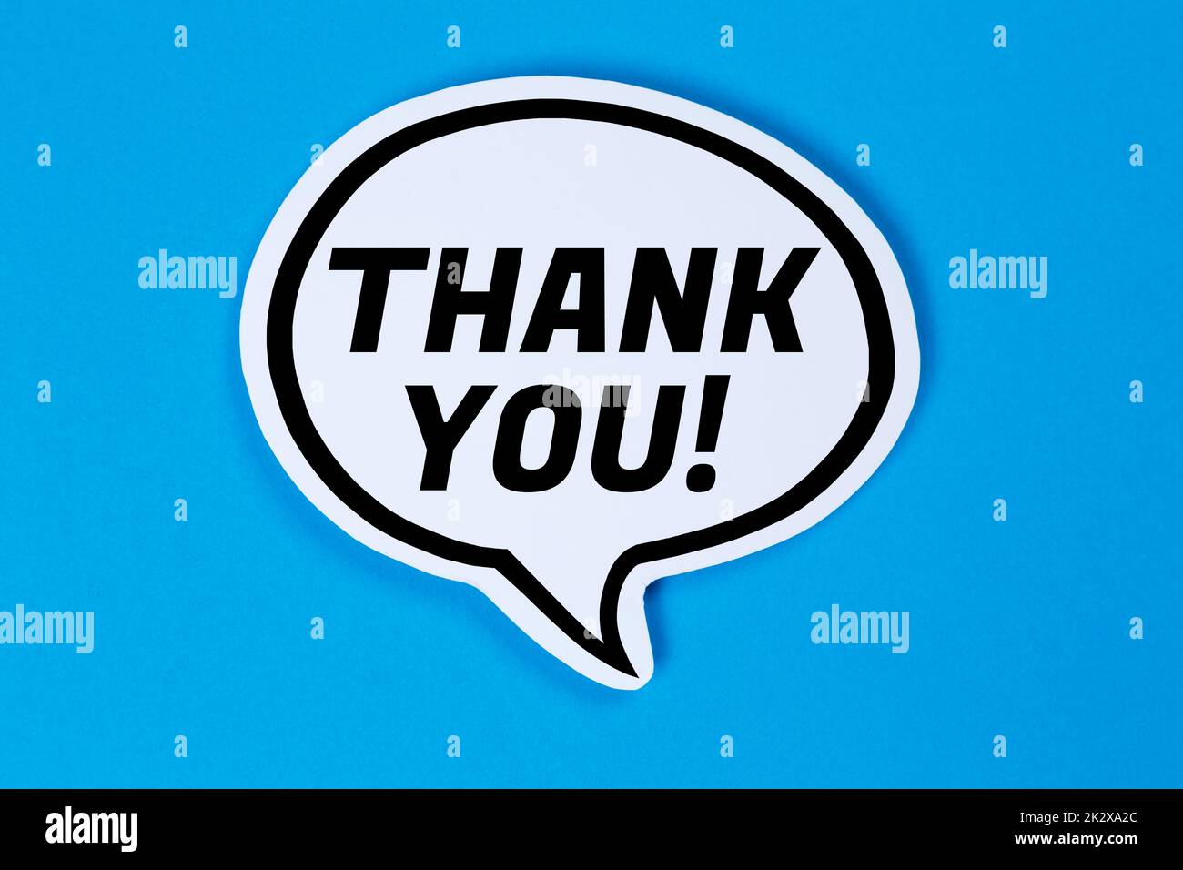 Thank you speech bubble communication concept talking saying Stock ...