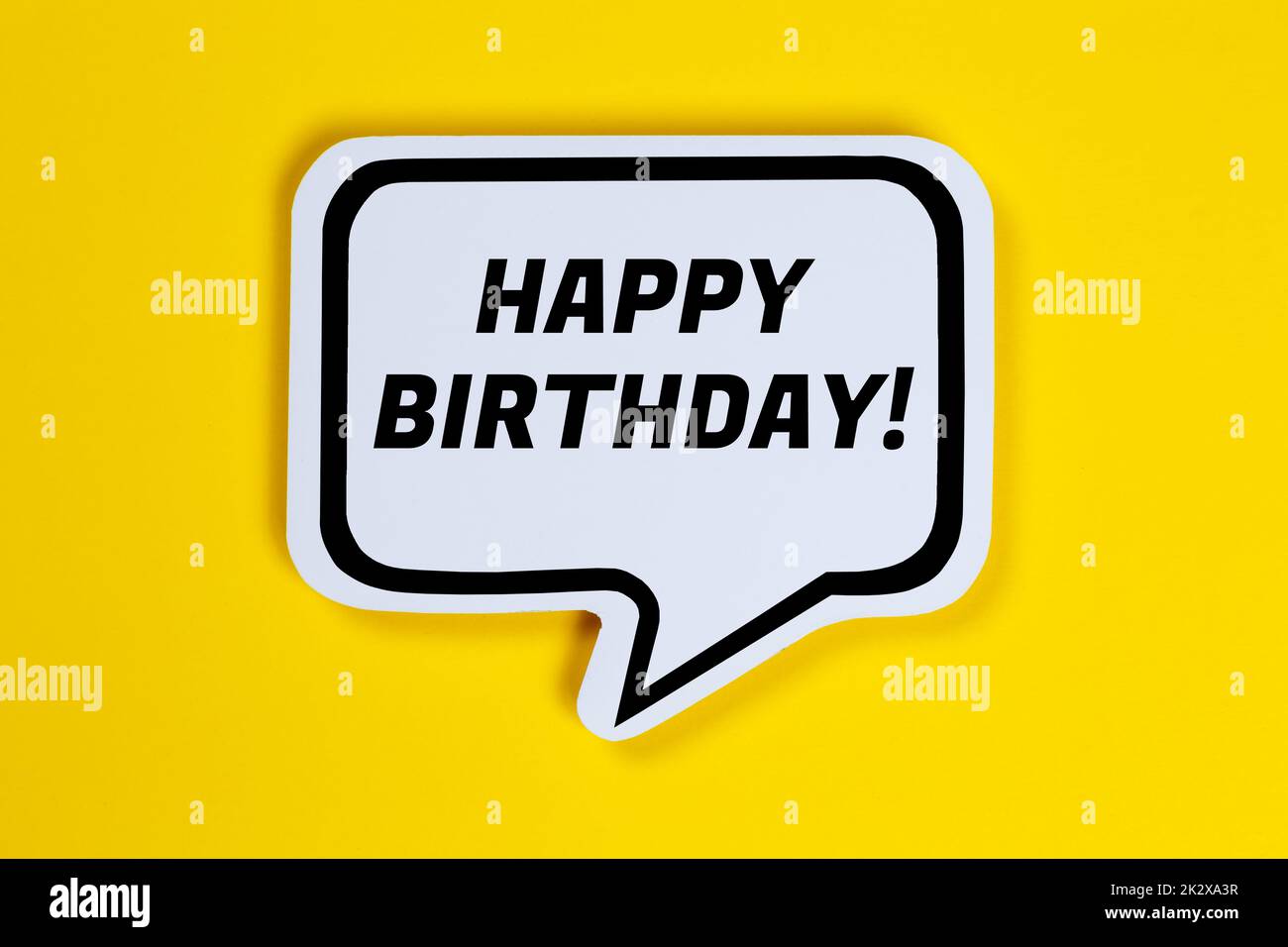 Happy Birthday speech bubble communication concept talking saying Stock ...