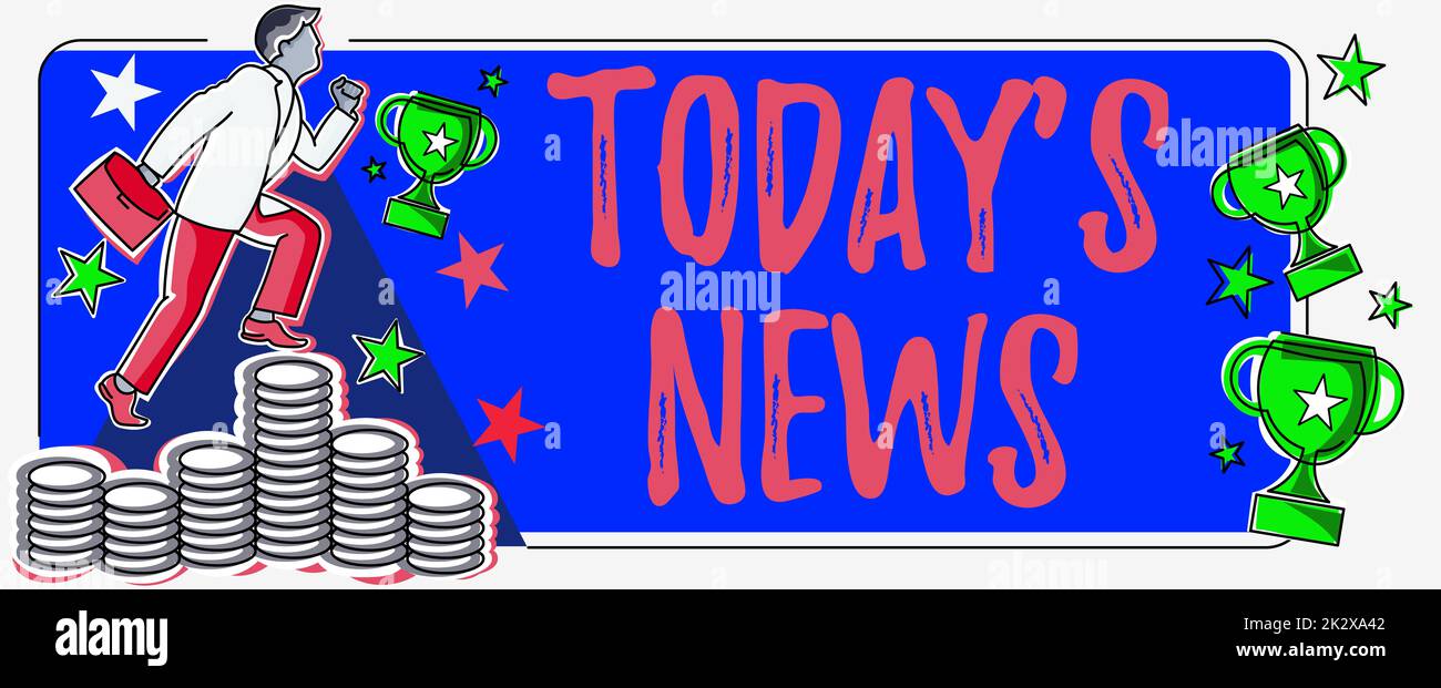 Writing displaying text Today News. Business idea Latest Breaking ...
