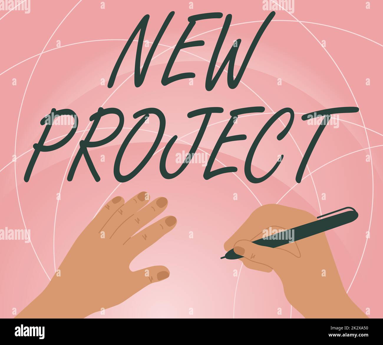 Text showing inspiration New Project. Business showcase individual ...