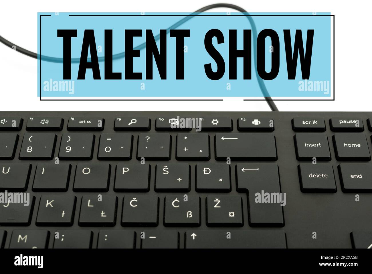 Text caption presenting Talent Show. Concept meaning Competition of ...