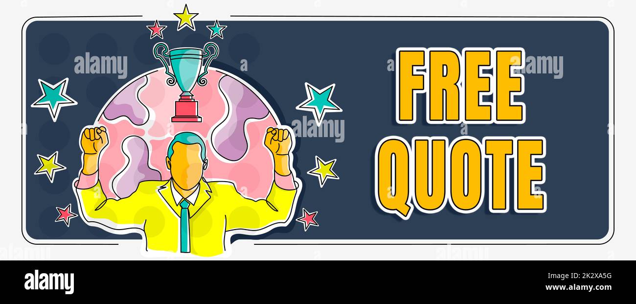 Writing displaying text Free Quote. Word Written on A brief phrase that ...