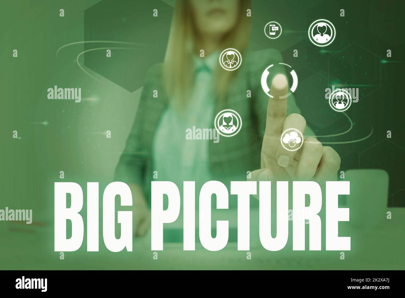 Hand writing sign Big Picture. Business approach most important facts ...