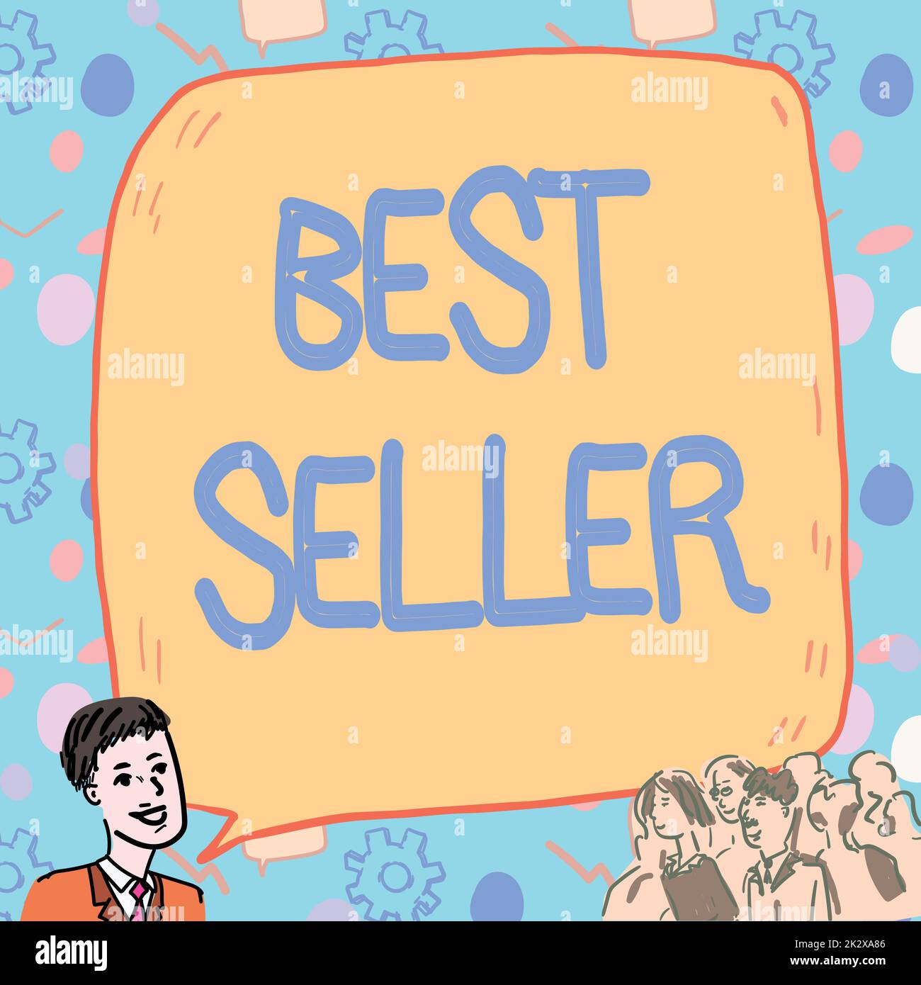 Sign displaying Best Seller. Business showcase book or other product ...