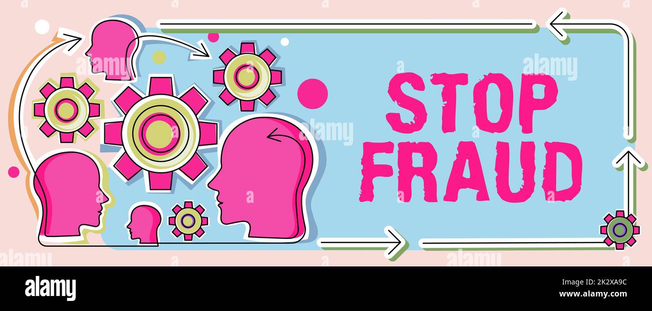Handwriting text Stop Fraud. Business overview campaign advices showing ...
