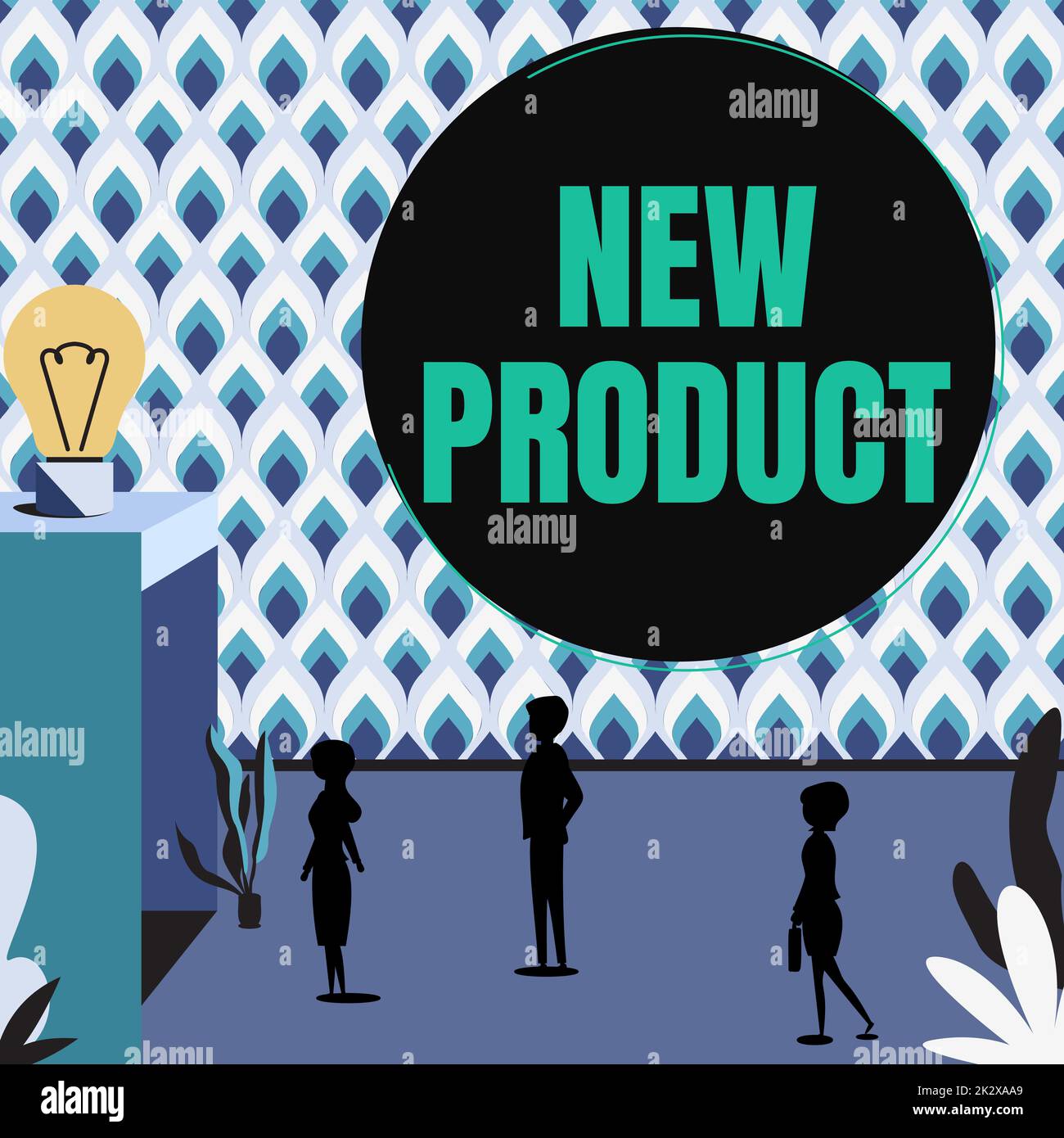 Conceptual caption New Product. Business approach goods and services ...