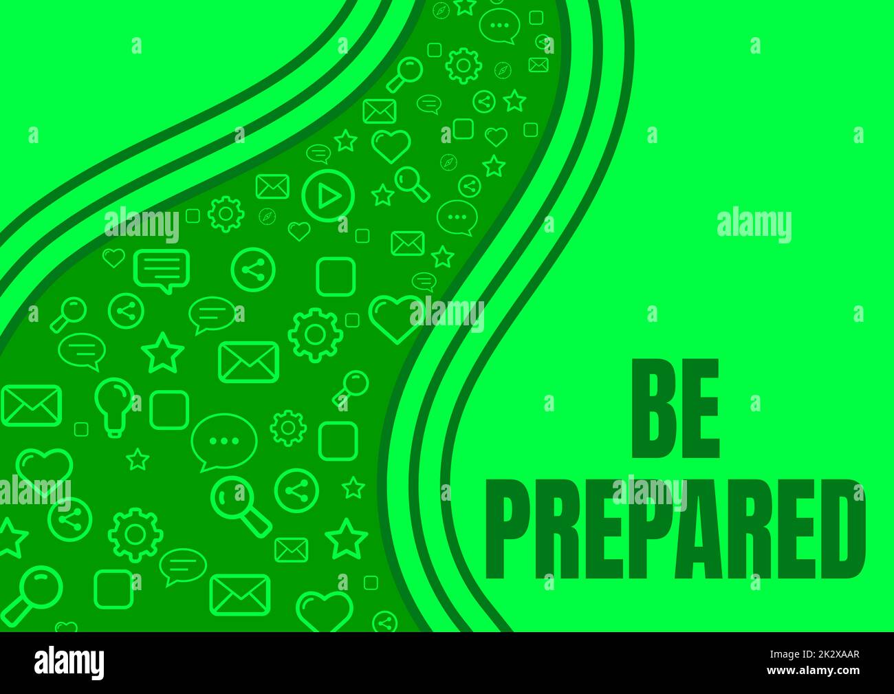 Hand writing sign Be Prepared. Concept meaning make something ready for ...