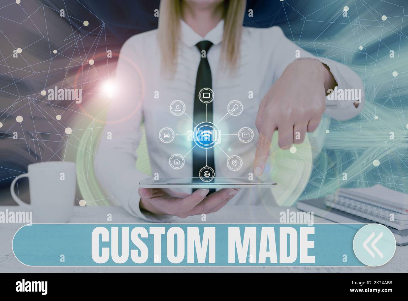 Conceptual caption Custom Made. Business showcase something is done to ...