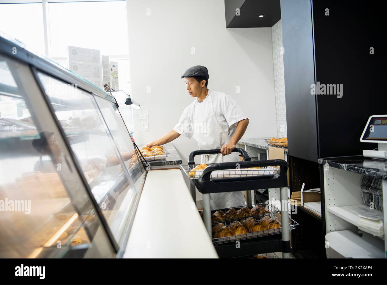 Croissants display hi-res stock photography and images - Alamy