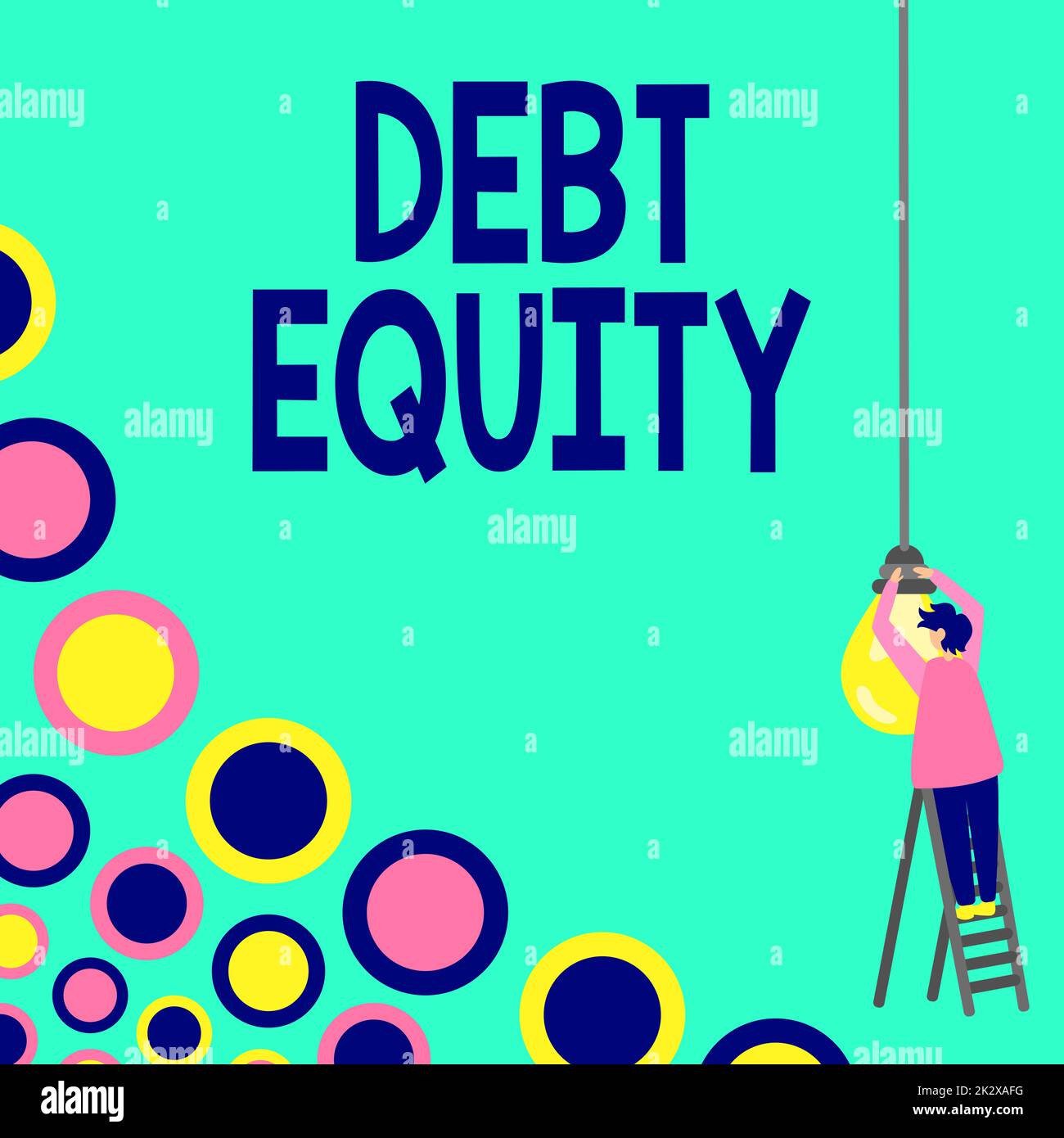 Inspiration showing sign Debt Equity. Conceptual photo dividing ...