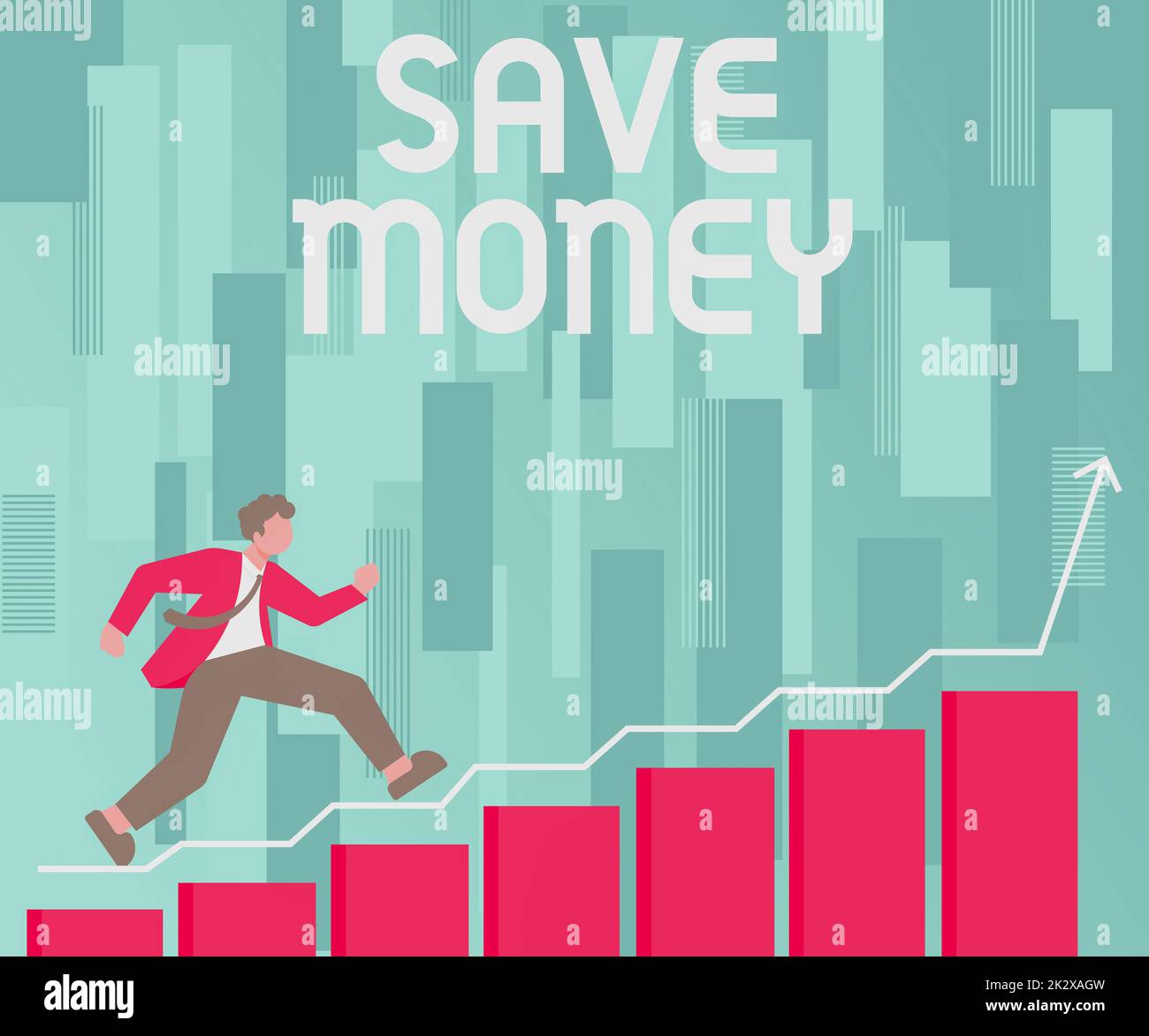 Conceptual caption Save Money. Word Written on store some of your cash ...