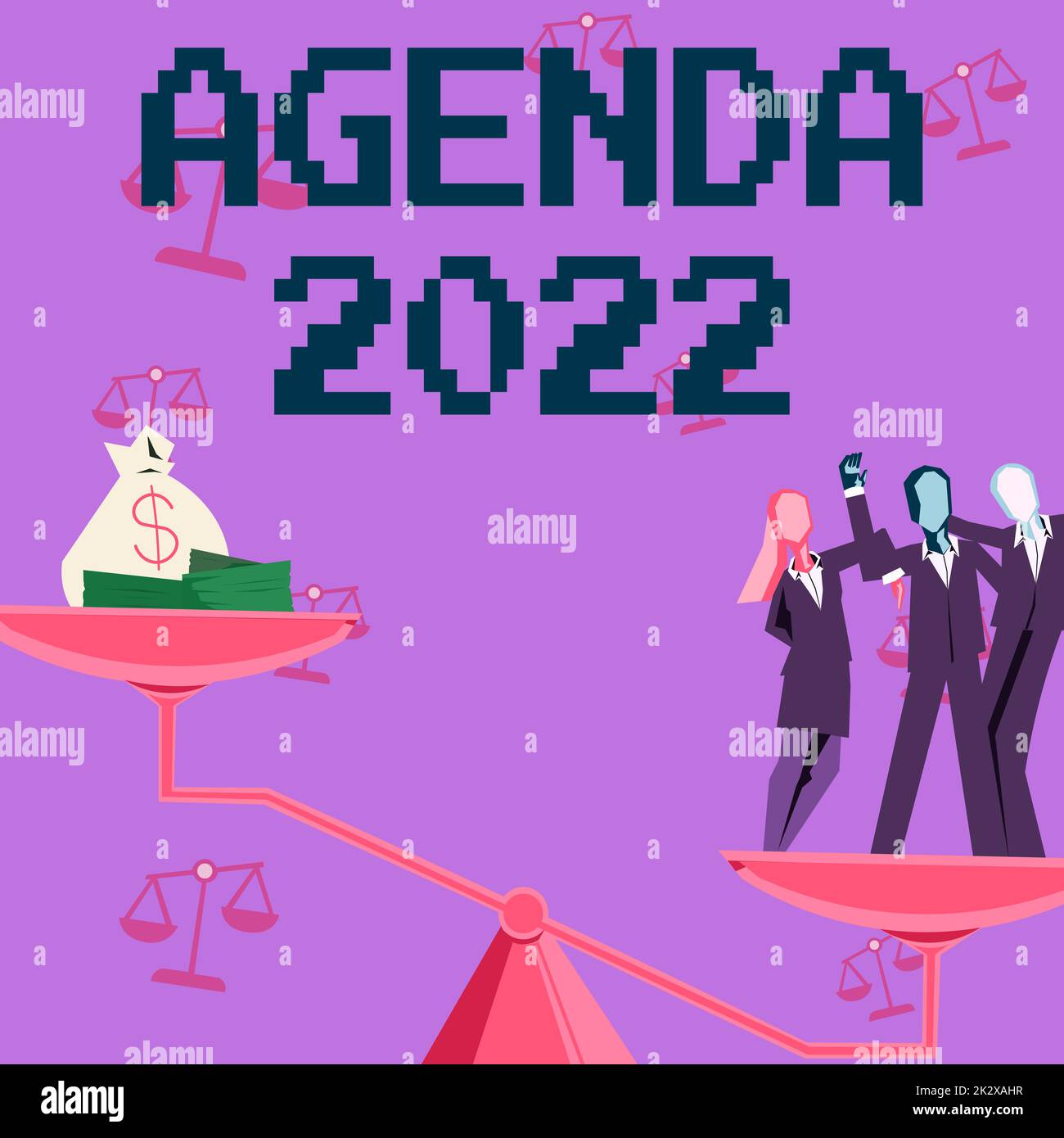 Sign displaying Agenda 2022. Concept meaning list of activities in ...
