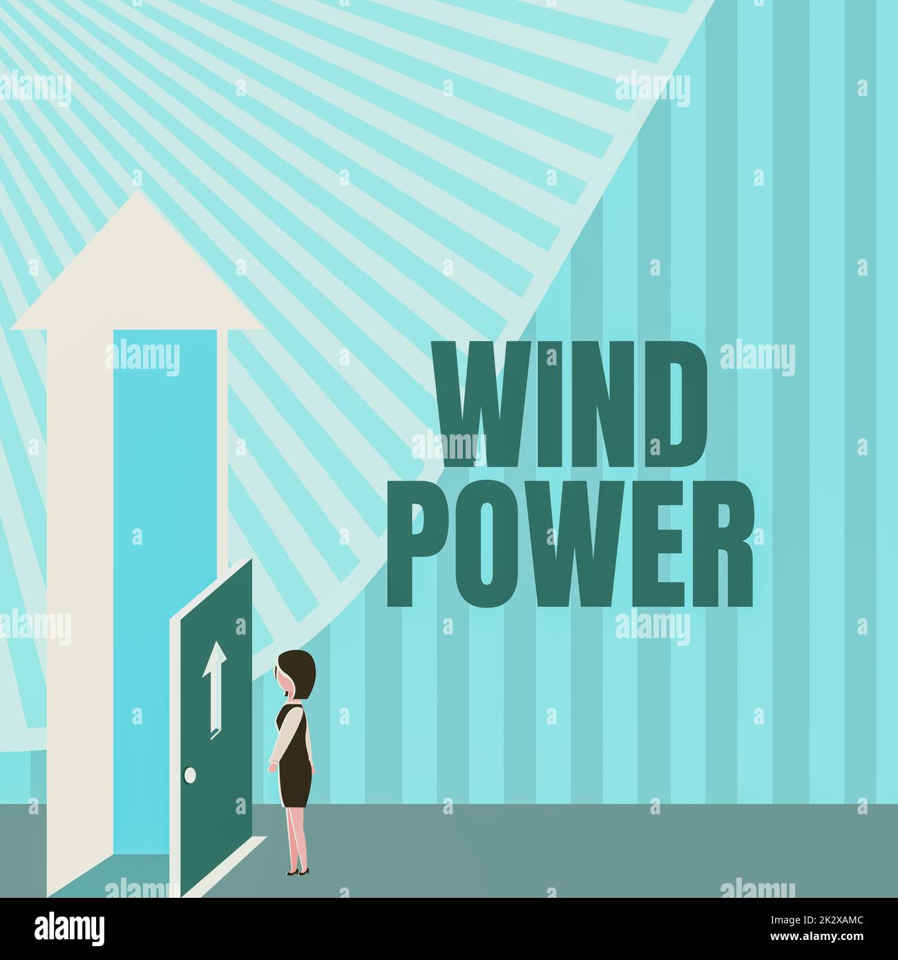 Writing displaying text Wind Power. Business overview use of air flowto ...