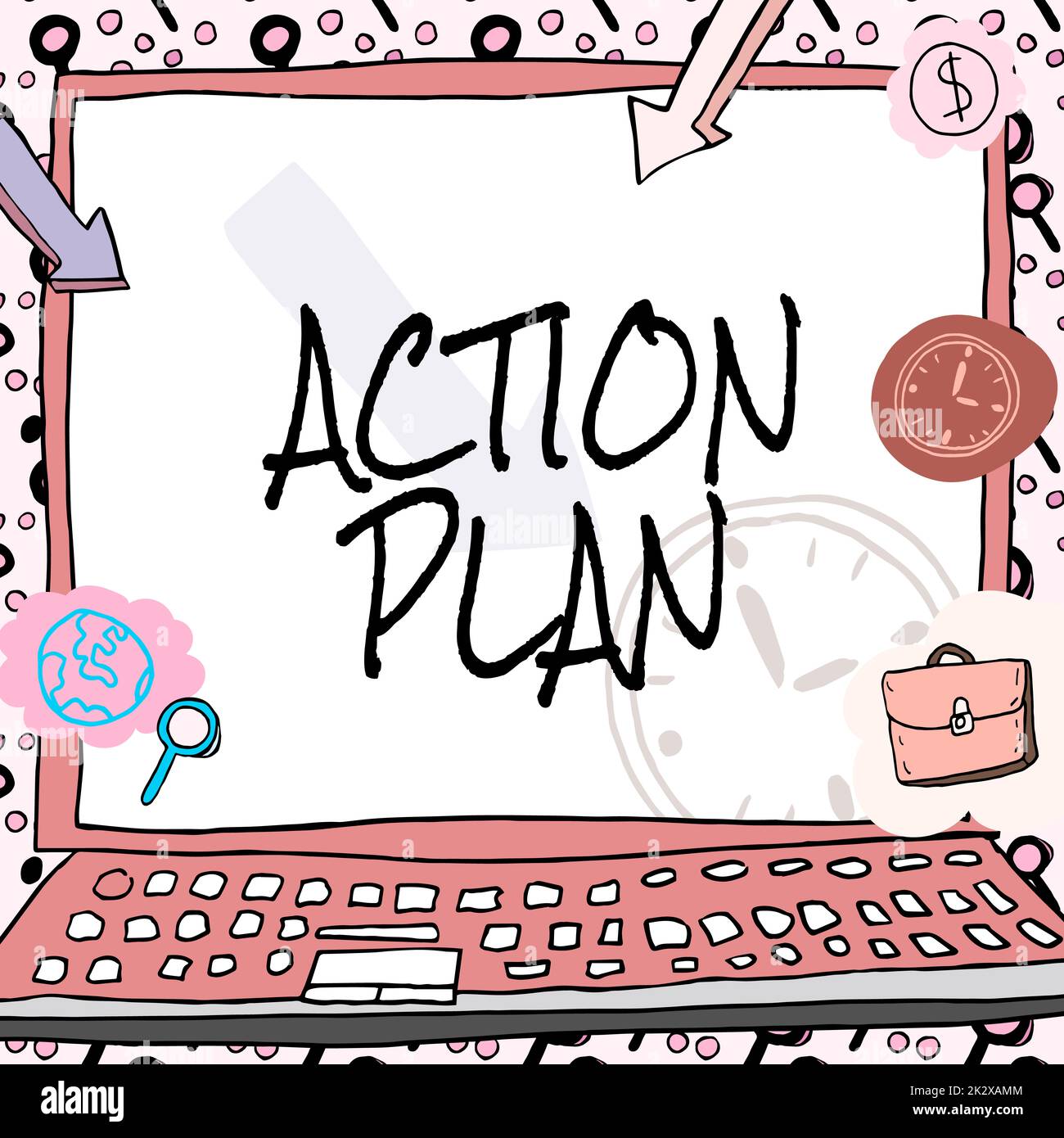 Text showing inspiration Action Plan. Conceptual photo list of things ...