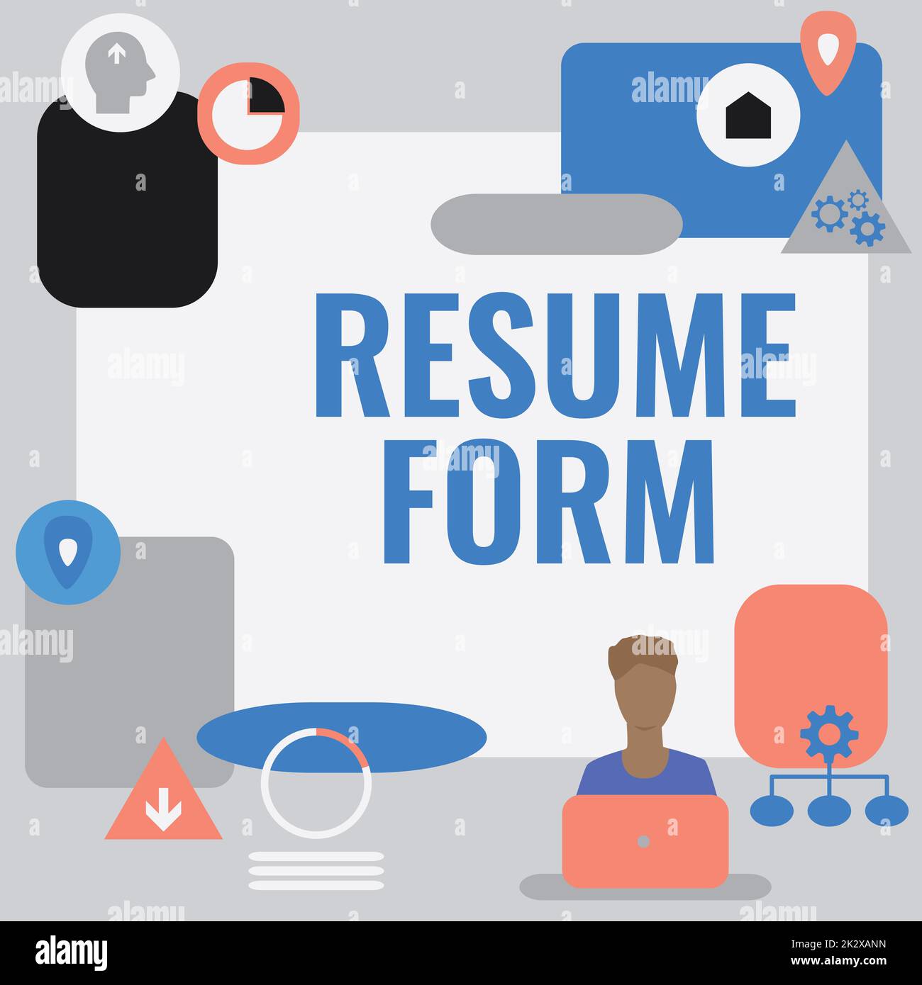 Conceptual display Resume Form. Business concept describe the layout ...