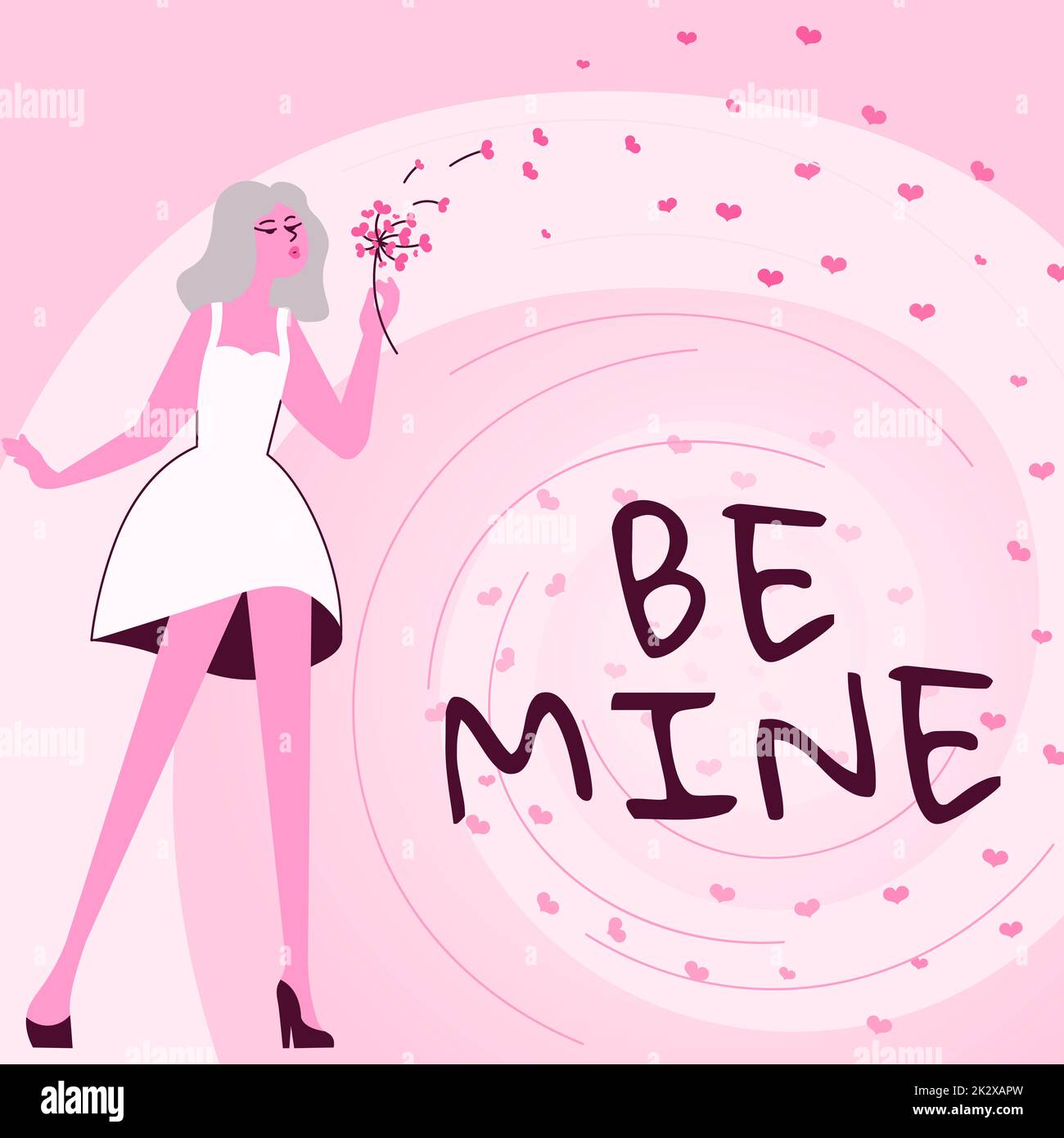 Text caption presenting BE MINE. Business approach Asking someone to be ...