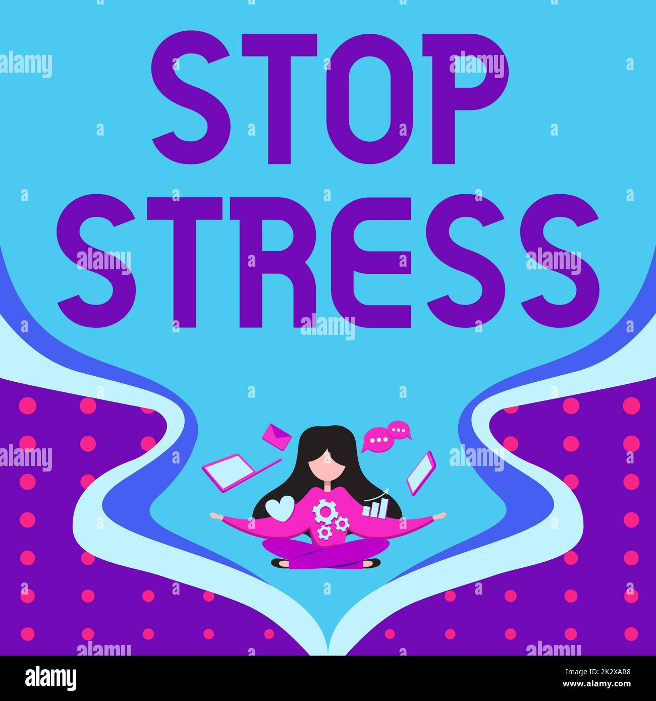 Conceptual display Stop Stress. Conceptual photo Seek help Take ...