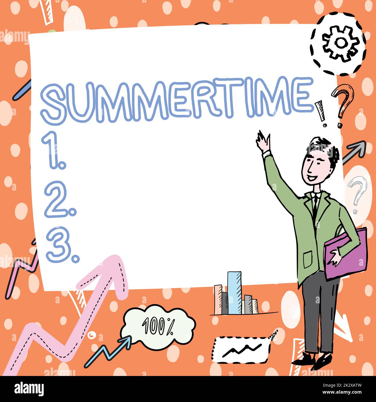 Conceptual caption Summertime. Business idea Longer daylight Tropical ...