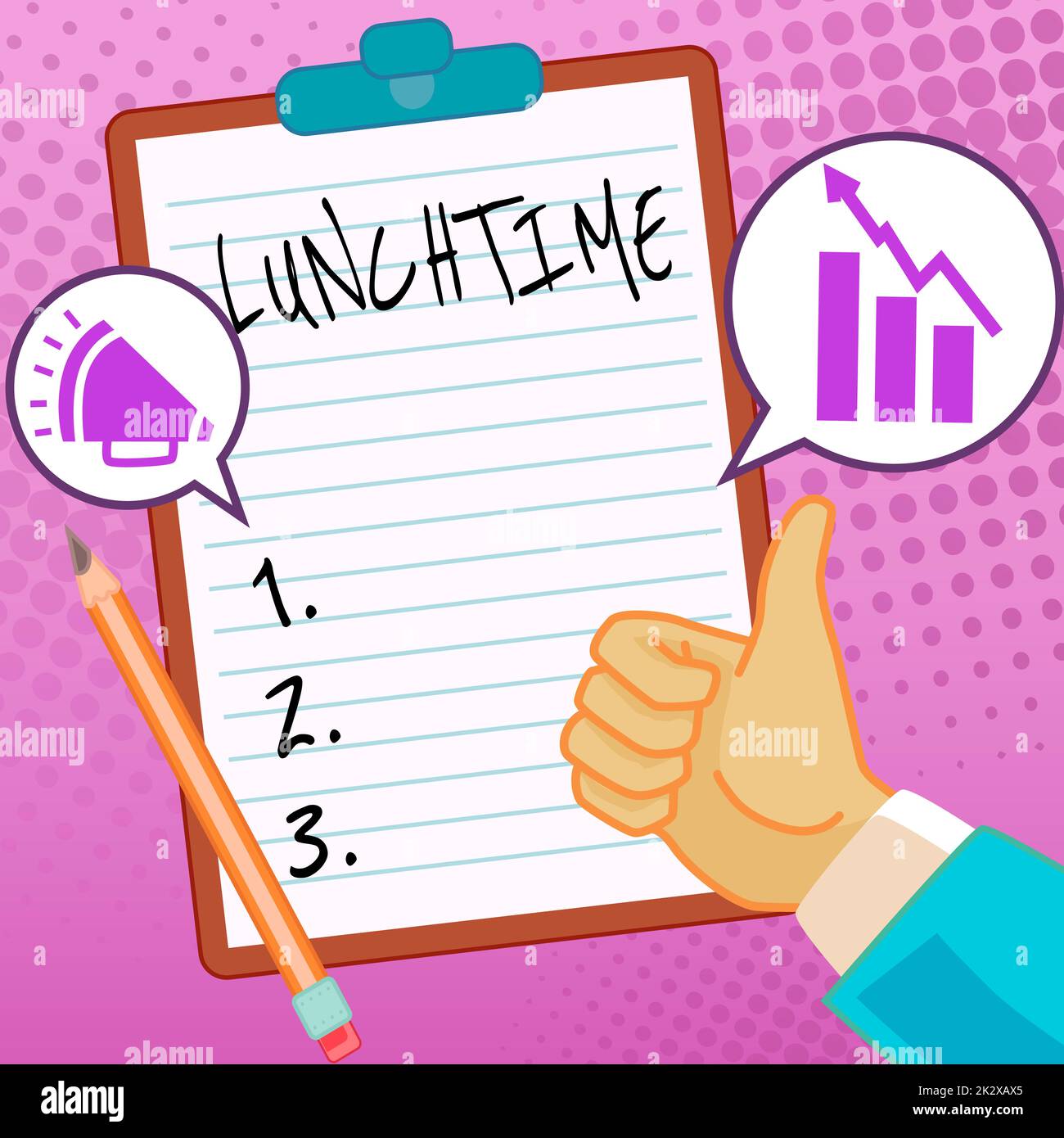 Hand writing sign Lunchtime. Business approach Meal in the middle of ...